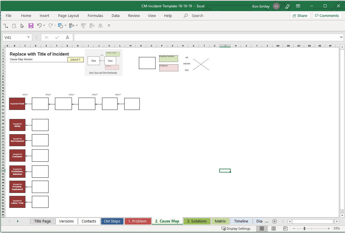 Getting Started With the Cause Mapping® Template in Microsoft Excel